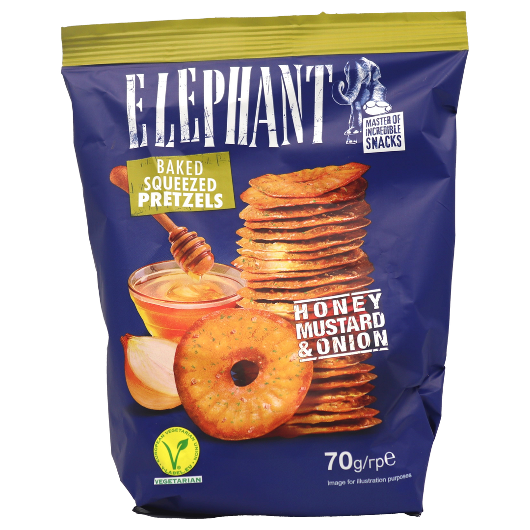 Elephant Baked Pretzels With Honey Mustard & Onion – LivGood Lebanon