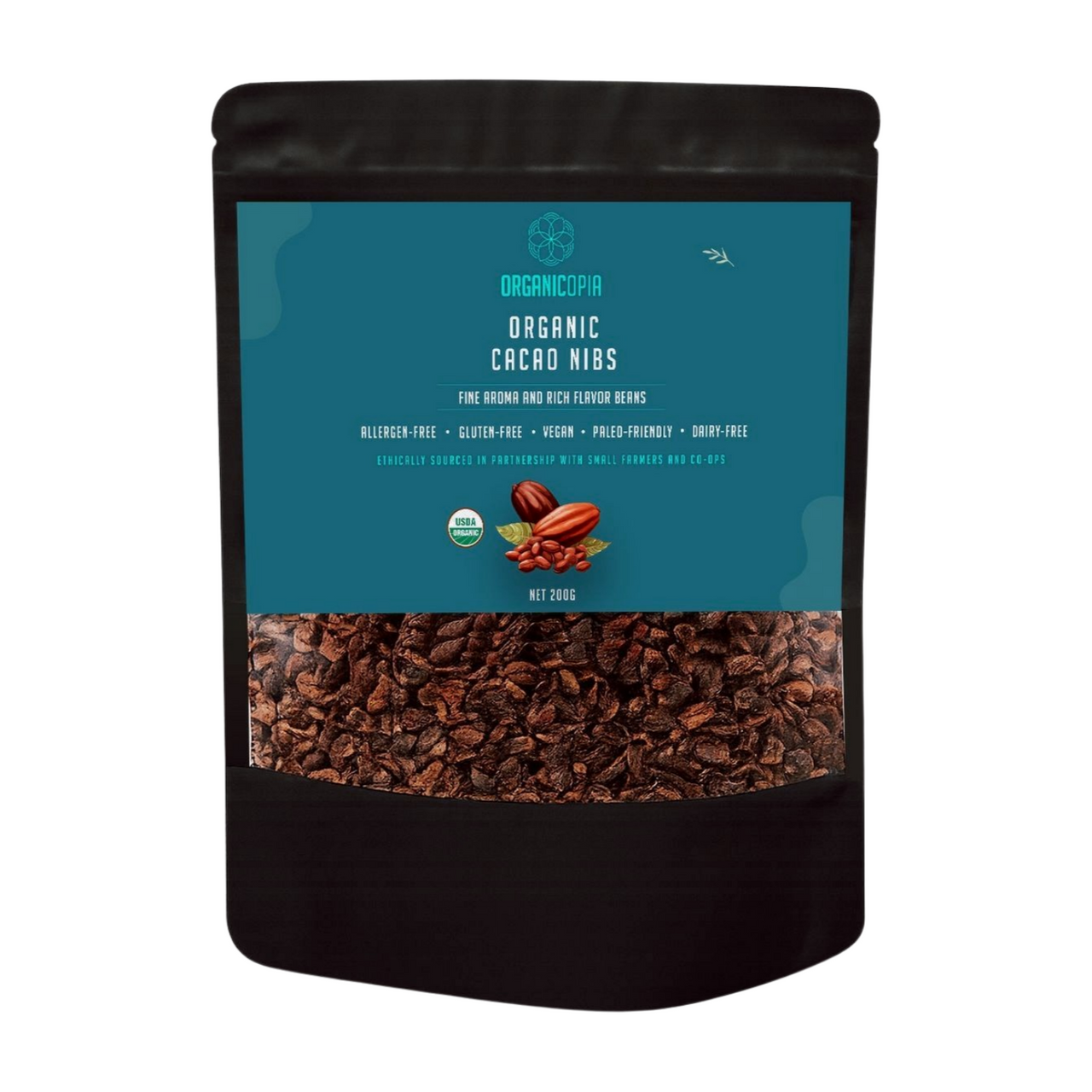 Organicopia Organic Cacao Nibs – LivGood Lebanon