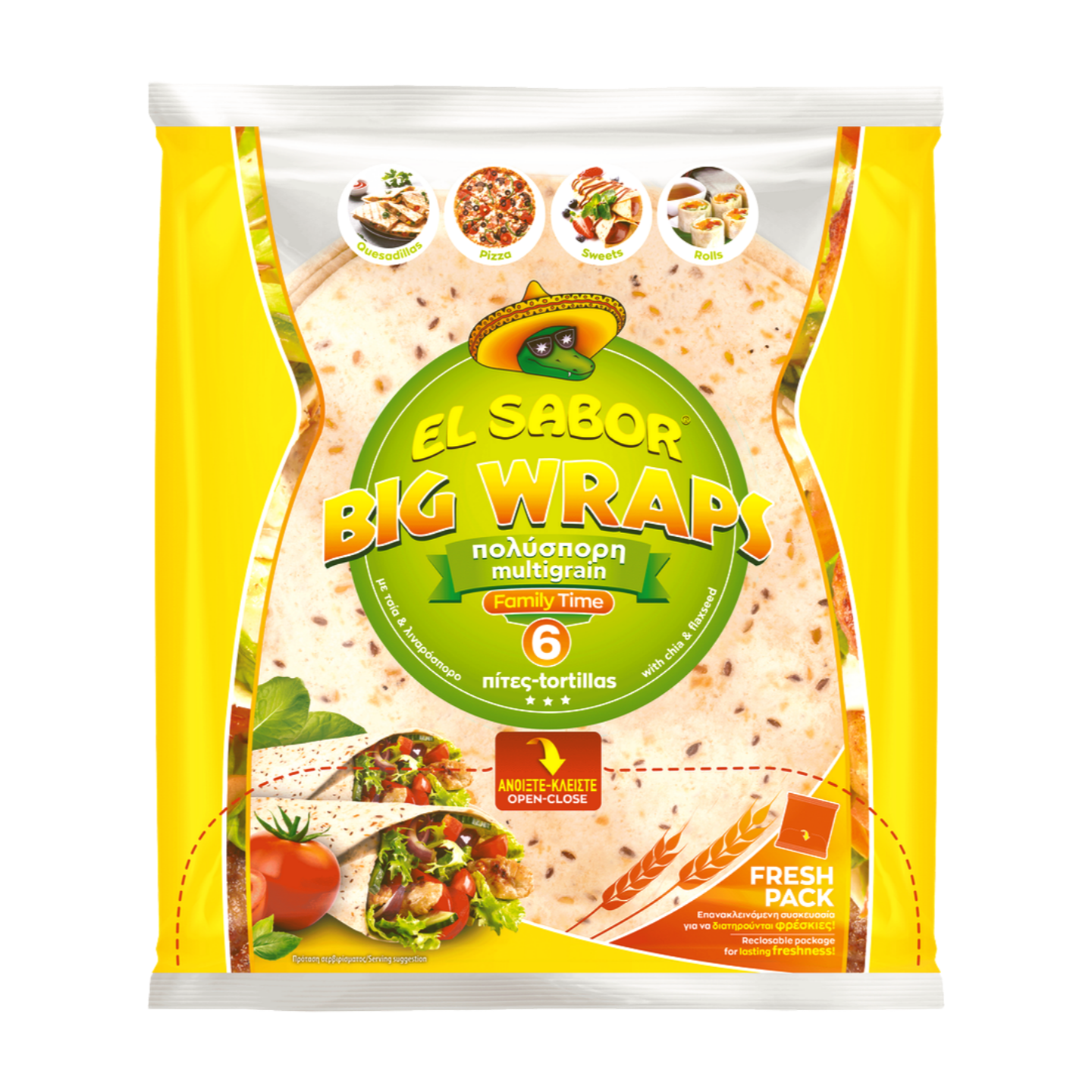 El Sabor Multigrain Wraps Family Time 25Cm (10 Inches) – LivGood Lebanon