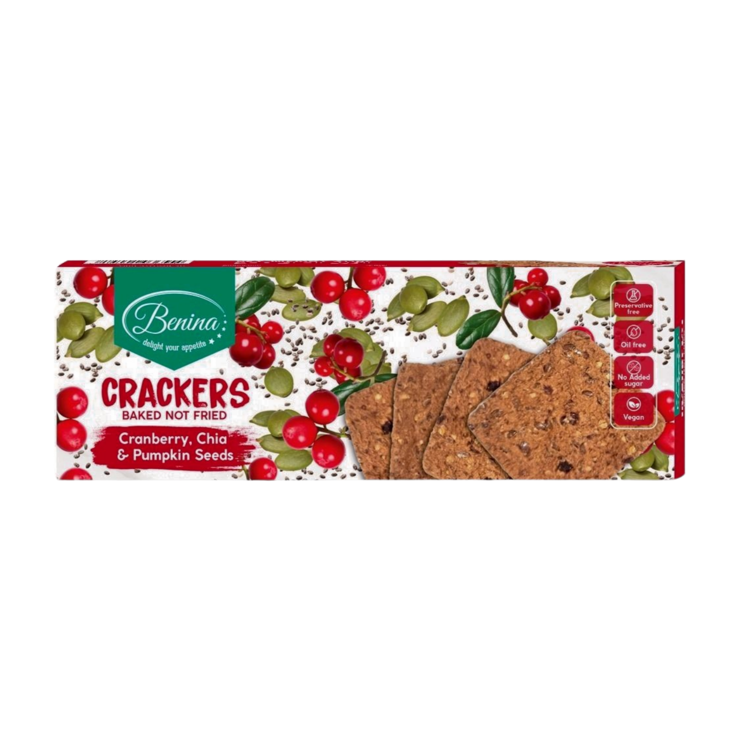 Benina Crackers Cranberry, Chia & Pumpkin Seeds – LivGood Lebanon