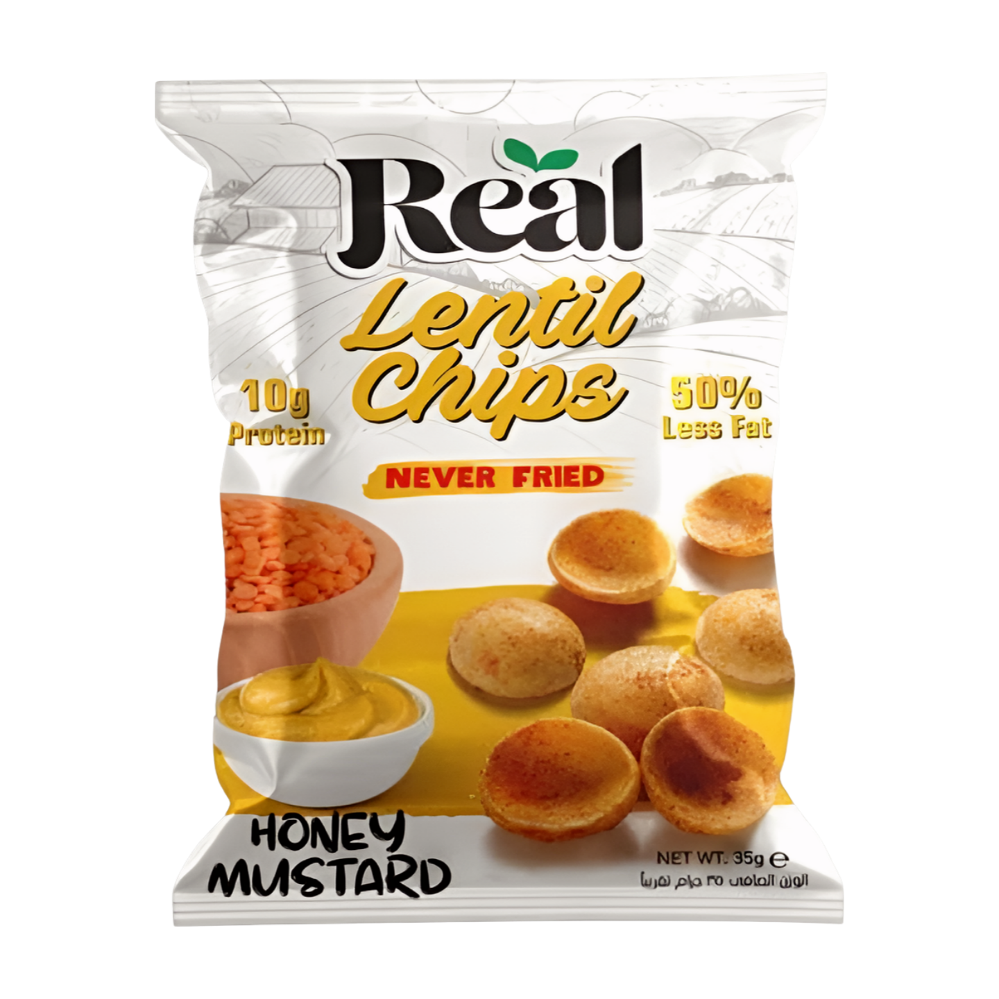 Real Nutrition 10g Protein Baked Lentil Chips Honey Mustard – LivGood ...