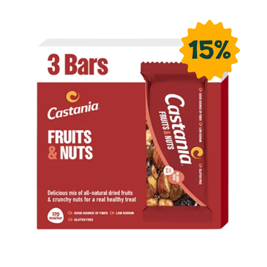 Castania Energy Bar Box Fruits & Nuts 3 Bar – LivGood Lebanon